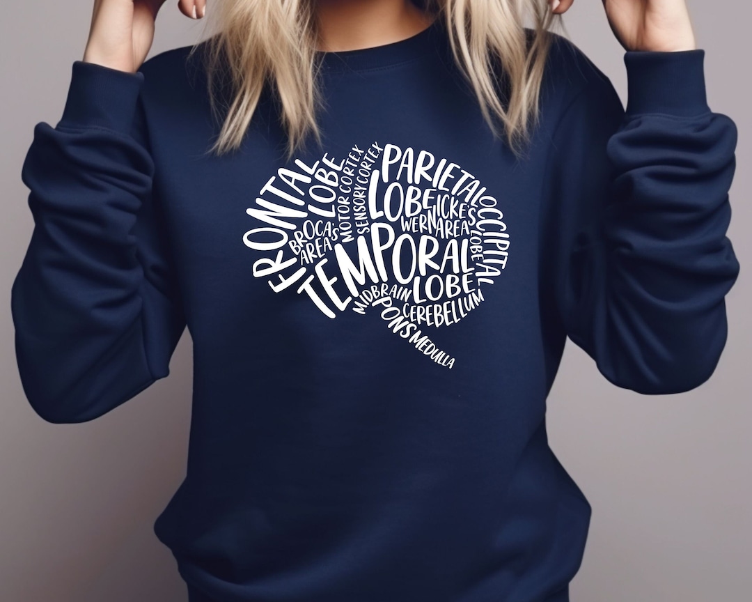 Anatomy of the Brain Sweatshirt, Anatomy of the Brain Hoodie, Nurse ...
