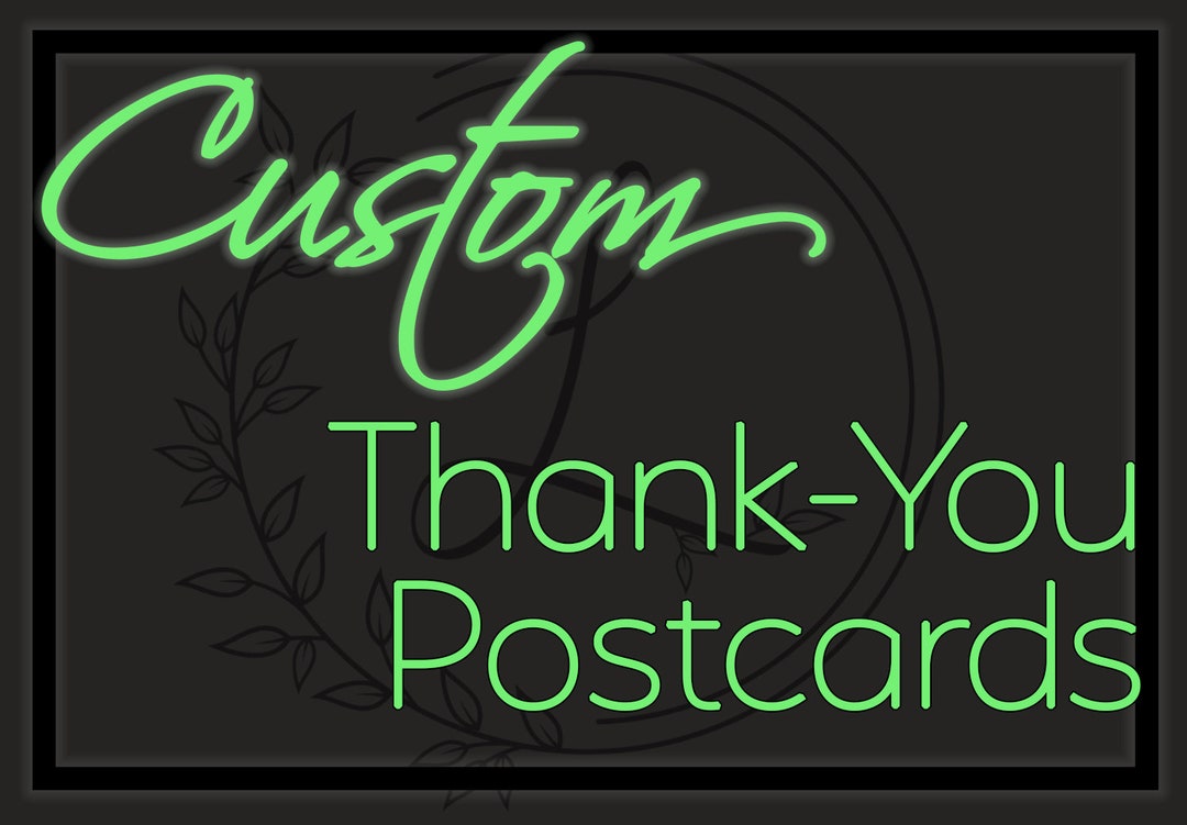 Custom Thank-you Postcard Design - Etsy
