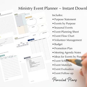 Ministry Event Planner Church & Parachurch Events PDF Download Meeting ...