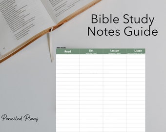 Bible Study Notes Template Printable Bible Study Journal Pages ...