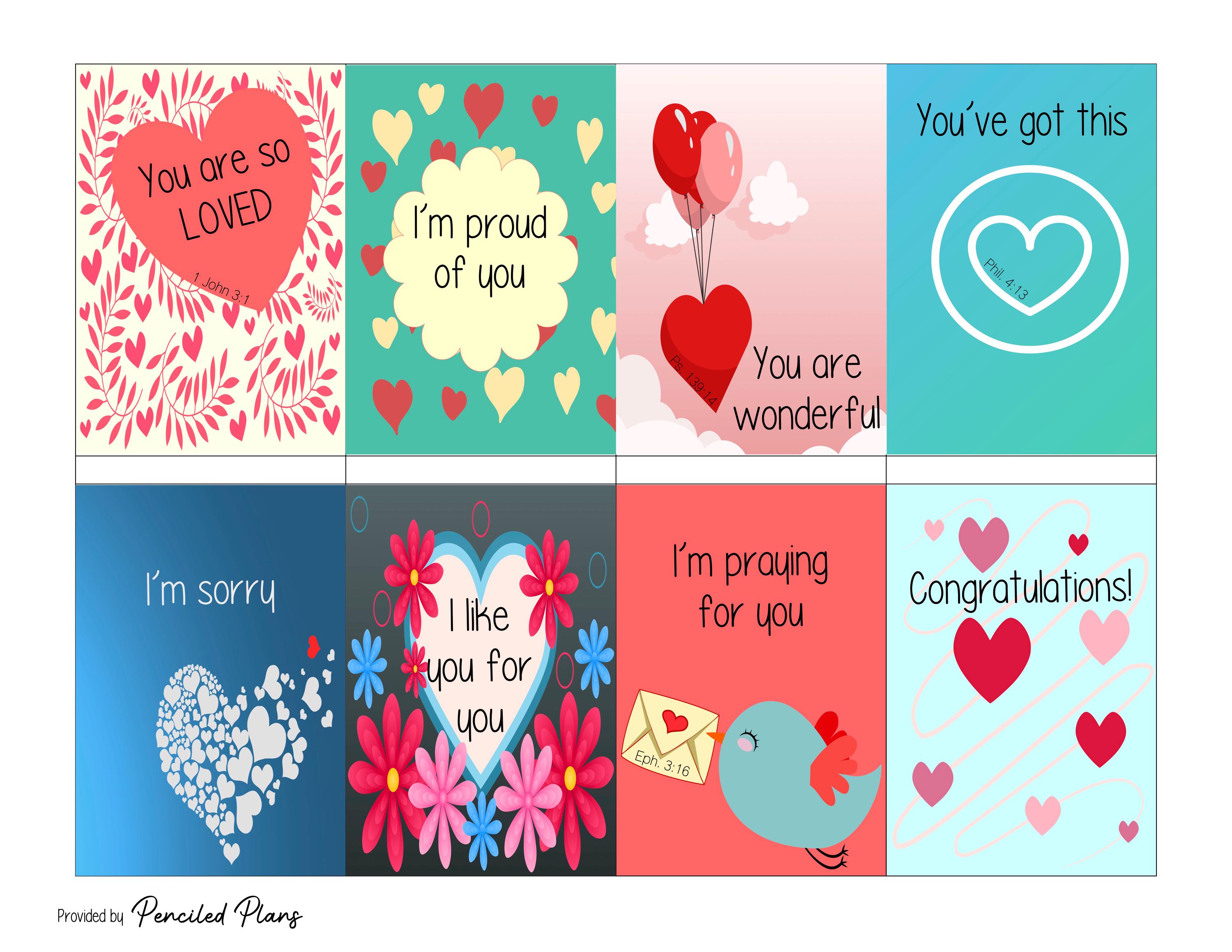 Love Notes for Kids Printable Instant Download PDF Encouragement Notes ...