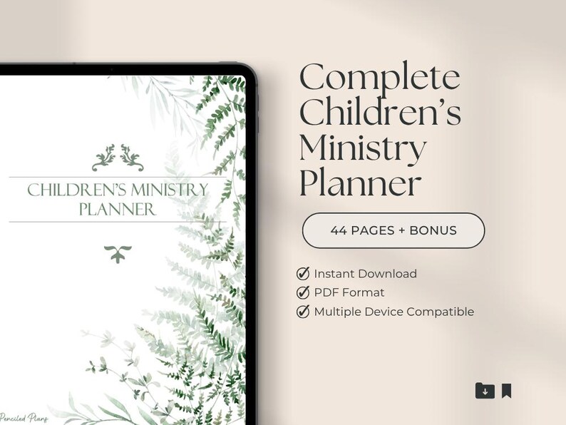 Children's Ministry Planner PDF Download Church Volunteer Management ...