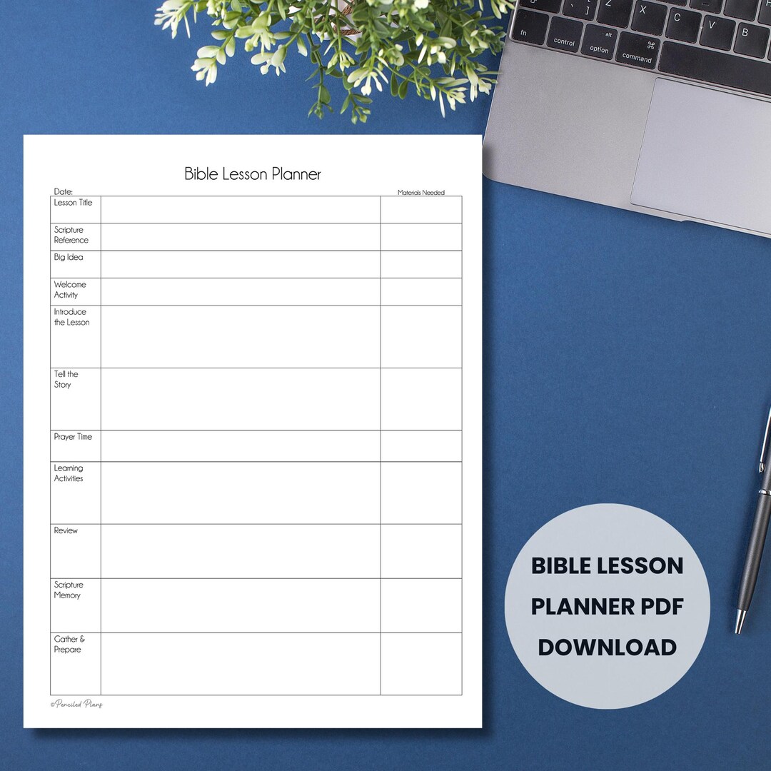 Bible Lesson Planner Sunday School Children's Ministry PDF Download One ...