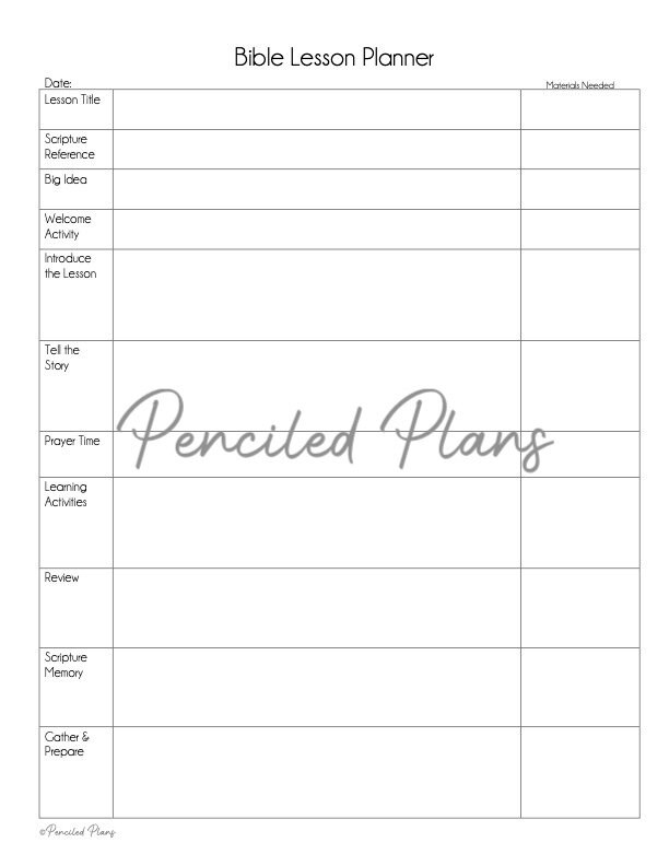 Bible Lesson Planner - Etsy