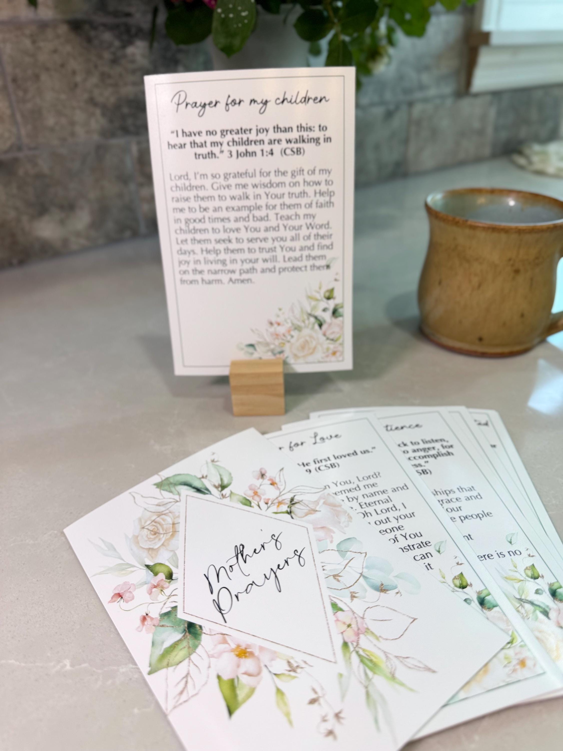 Mother's Prayer Cards Mother's Day Gift for Spiritual Parent Daily ...