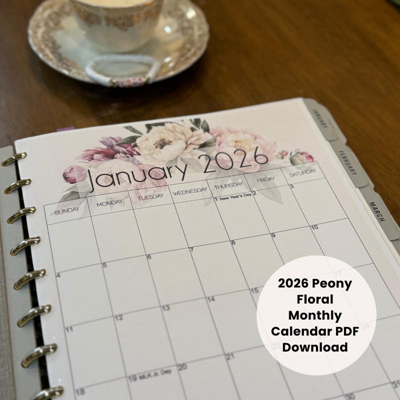Calendar With Space to Write - Etsy