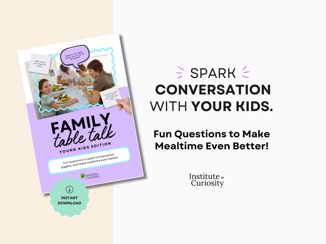 Family Table Talk, Young Kids, Parenting, Icebreakers, Conversation ...