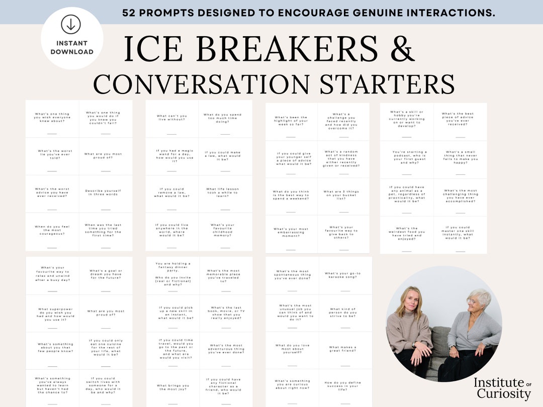 Icebreakers, Conversation Starters, Family Conversation, Therapist ...