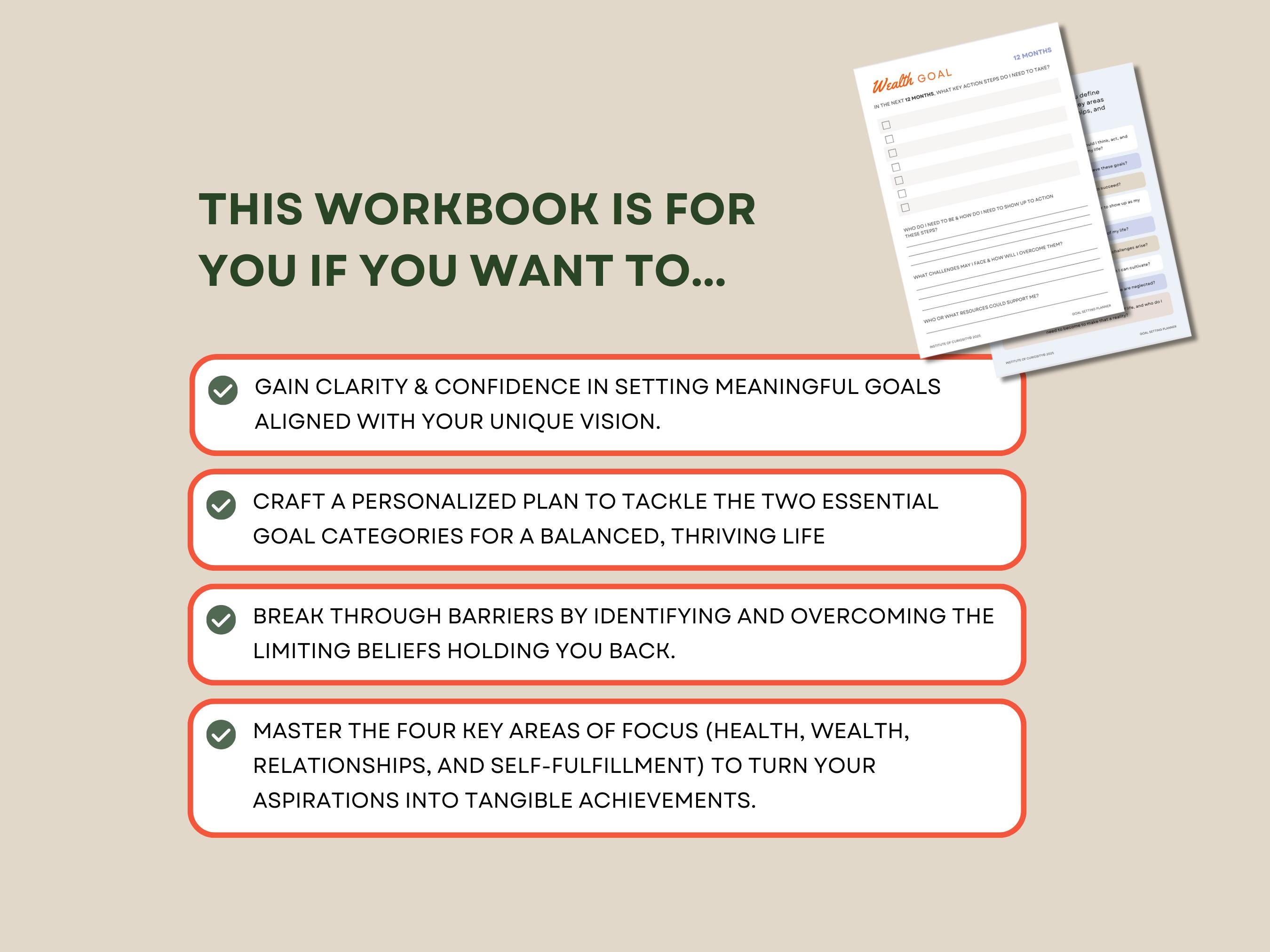 Goal Setting Workbook, 2025 Goal Planner, Set Goal Workbook, Goal ...