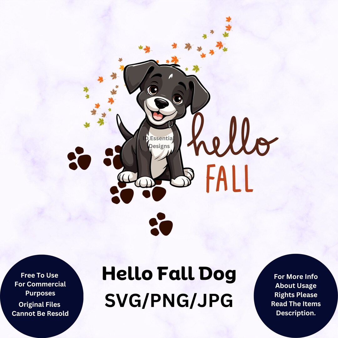 Fall Dog SVG, Fall Dogs, Hello Fall PNG, Hello Fall SVG, Dog Lover Svg ...