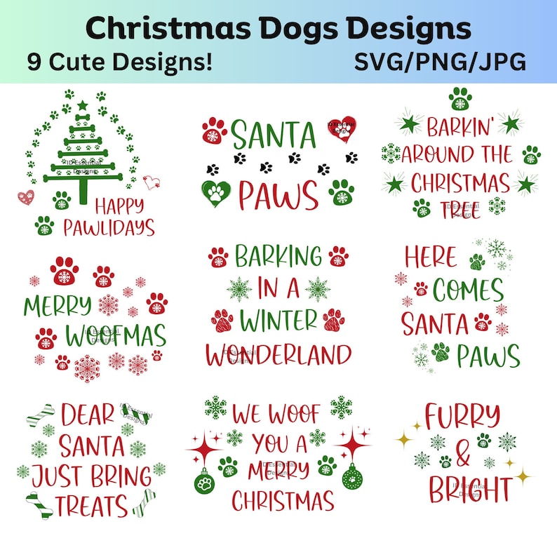 Christmas Dog PNG Santa Paws SVG Merry Woofmas PNG Dog - Etsy UK