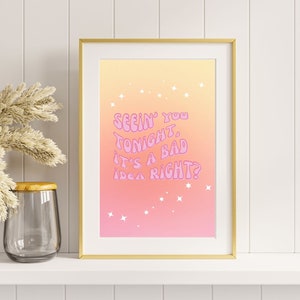 Olivia Rodrigo Bad Idea Poster, Guts Album, Bad Idea Right, Olivia ...