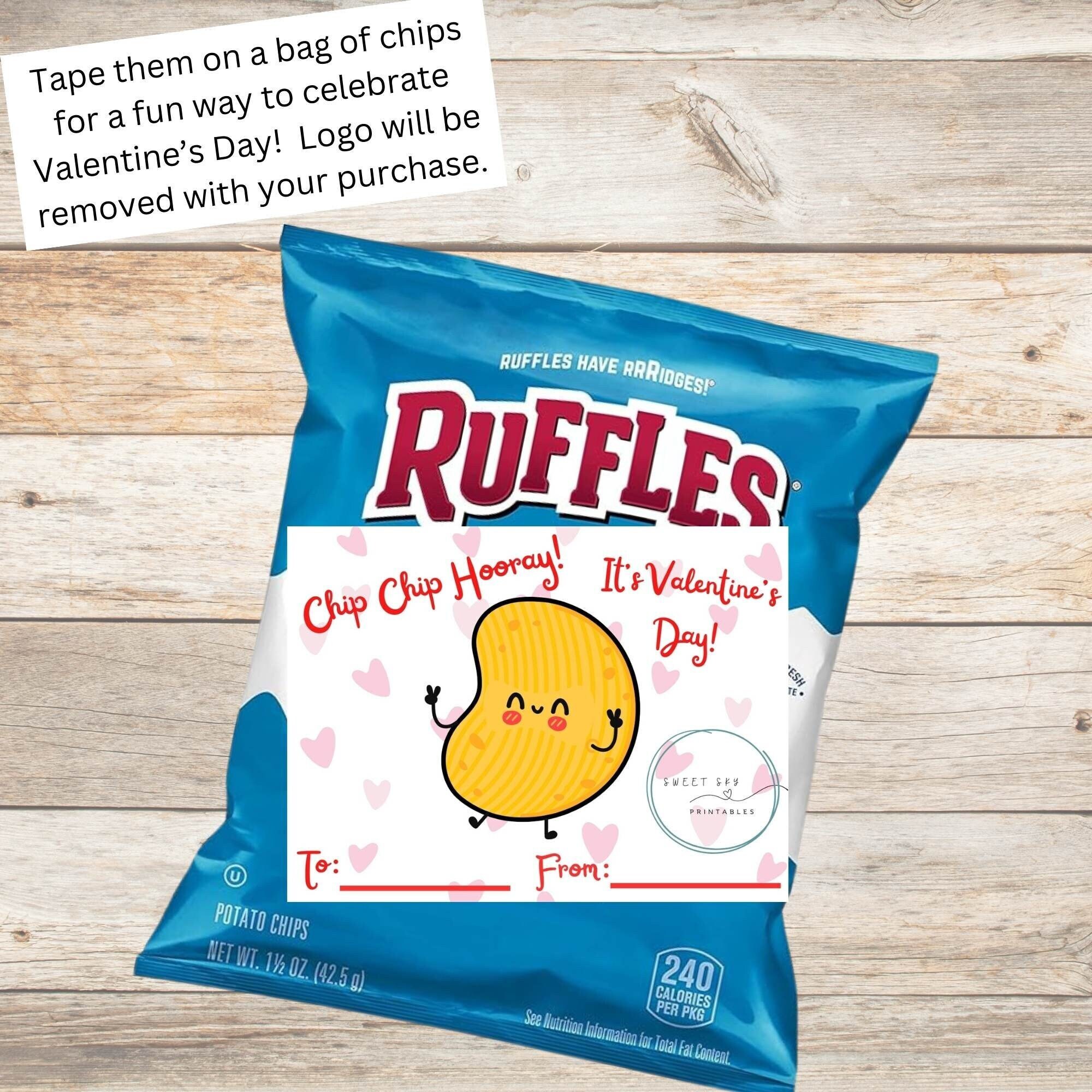 Printable Valentine's Day Tag, Chip Bag Favor Tag, Kid's Classroom ...