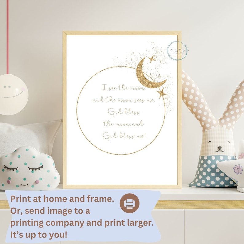 I See the Moon Moon Sees Me God Bless the Moon God Bless Me, Nursery ...