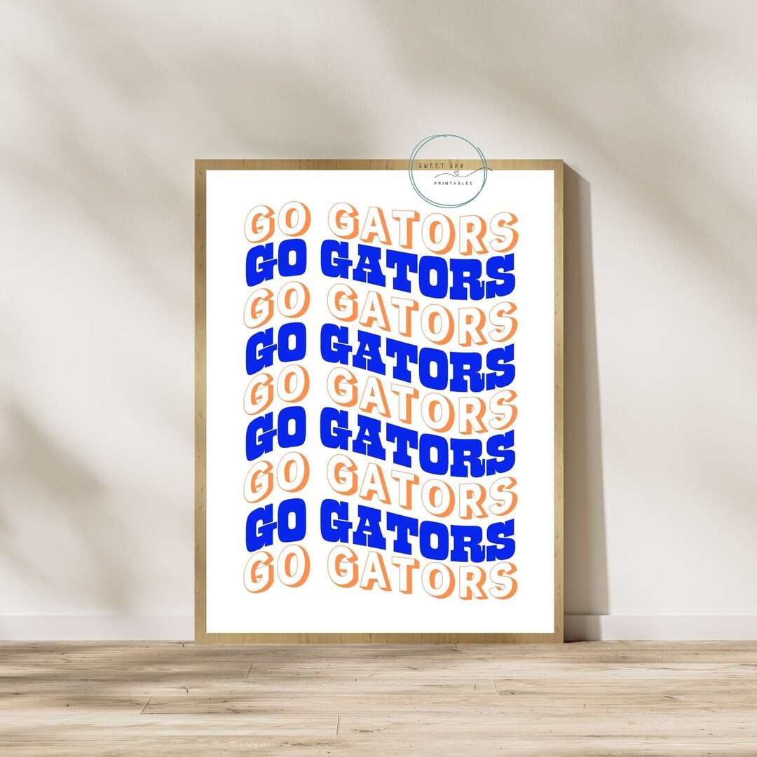 Go Gators Poster, University of Florida, Football Party Decor, Fun Gift ...