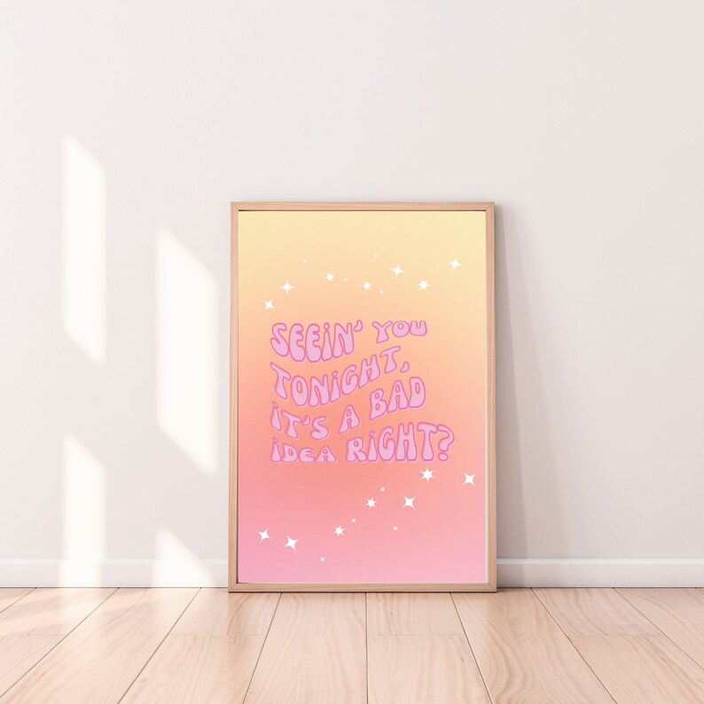 Olivia Rodrigo Bad Idea Poster Guts Album Bad Idea Right - Etsy