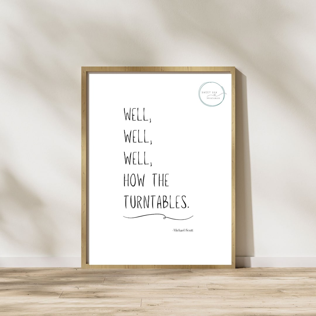 Michael Scott Quote, the Office Poster, Well Well Well How the ...