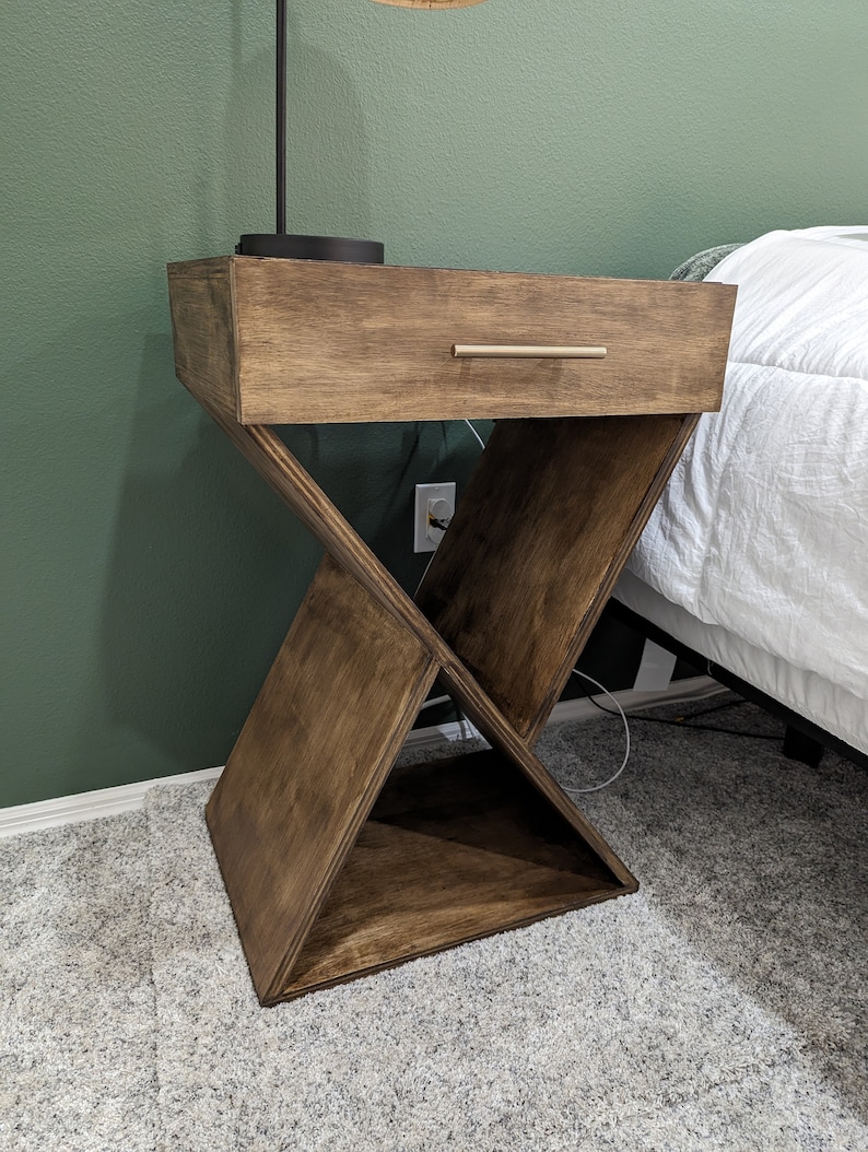 Custom Handmade Modern Extra Large End Table Night or Stand - Carvalho ...