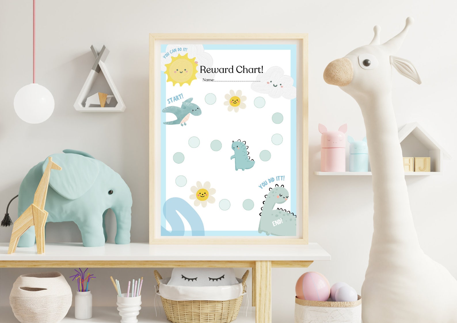 Dino Themed Reward Chart, Toddler Reward Chart, Reward Chart Printable ...