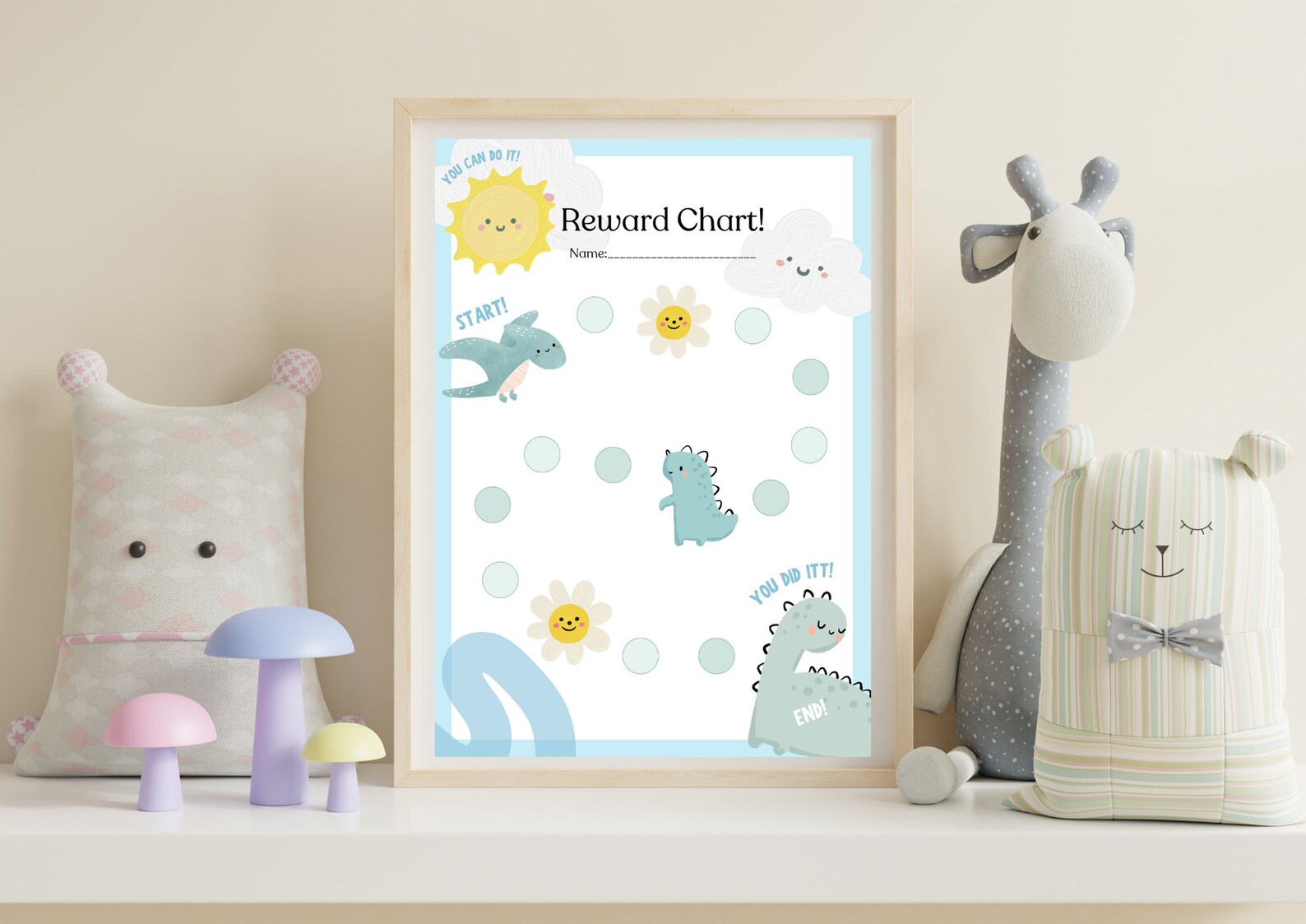 Dino Themed Reward Chart Toddler Reward Chart Reward Chart - Etsy