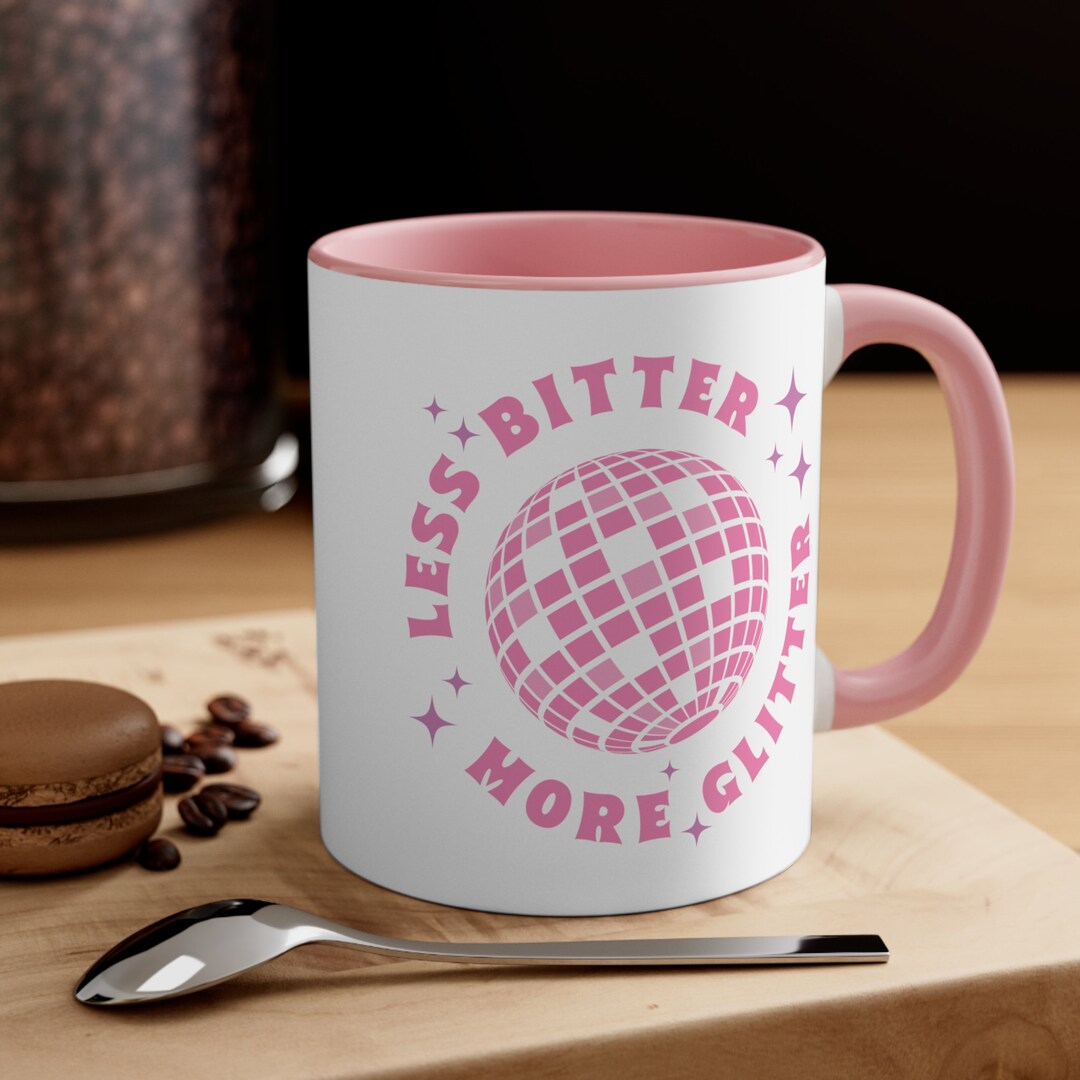 Disco Ball Coffee Mug: Chic Retro Vibes, "less Bitter, More Glitter" - Etsy
