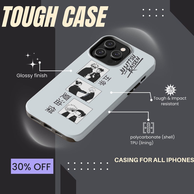 Jujutsu Kaisen Phone Case, JJK Phone Case, Anime iPhone Case, Gojo ...