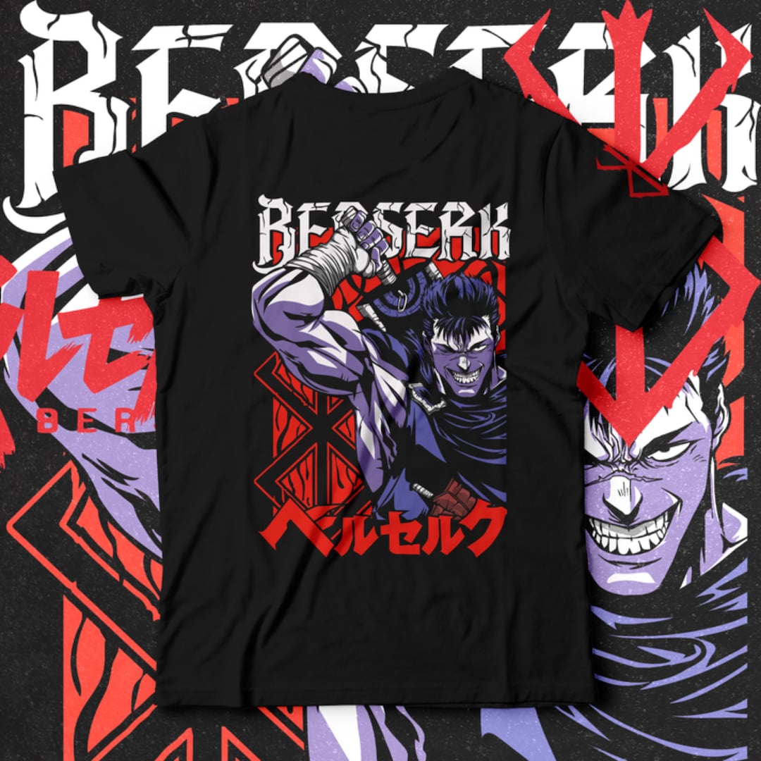 Berserk Shirt, Berserk T Shirt, Guts Shirt, Berserk Guts, ガッツ, Gattsu ...