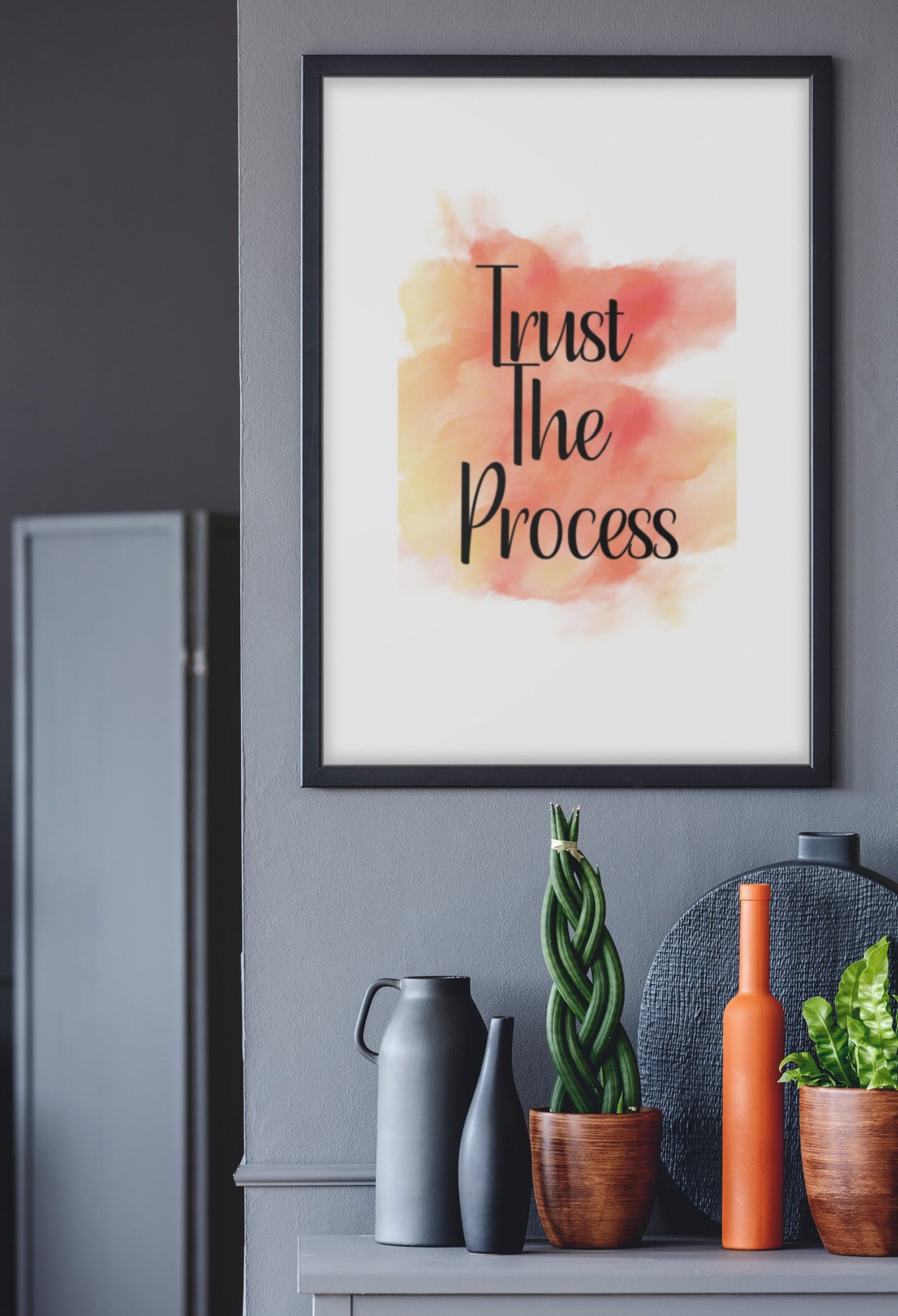 Trust the Process Inspirational Digital Wall Art - Etsy