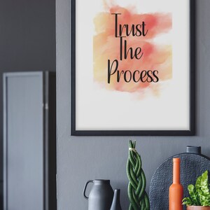 Trust the Process Inspirational Digital Wall Art - Etsy