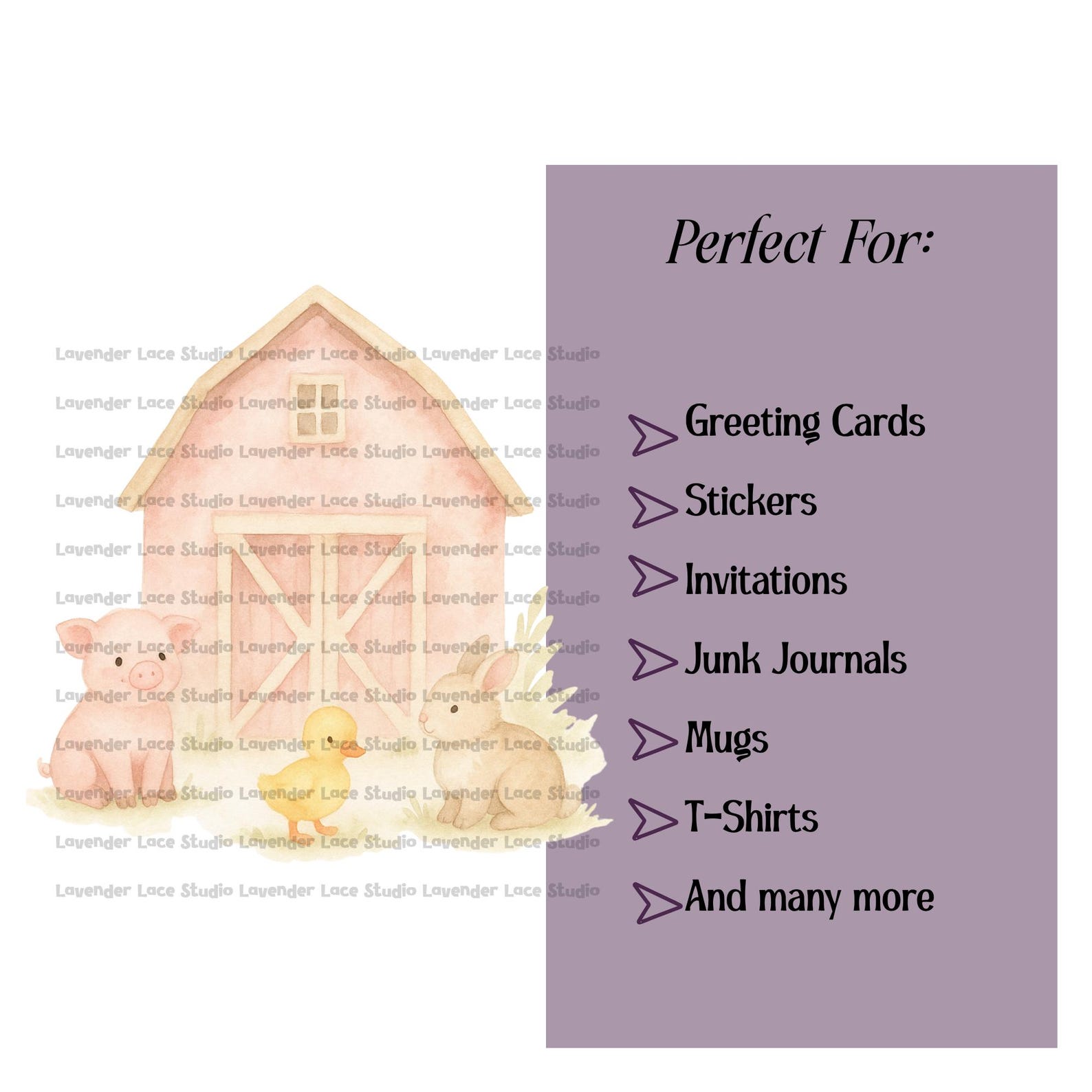 Soft Farm Animal Watercolor Clipart • 15 Pngs • Baby Farm Animals ...
