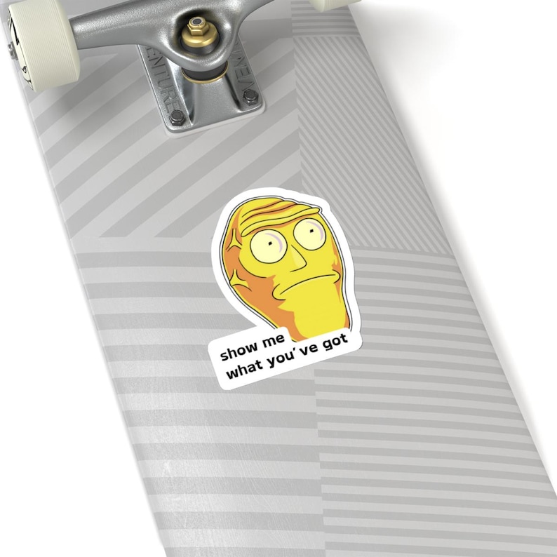 Rick and Morty Inspired Sticker - Giant Floating Head - Show Me What ...