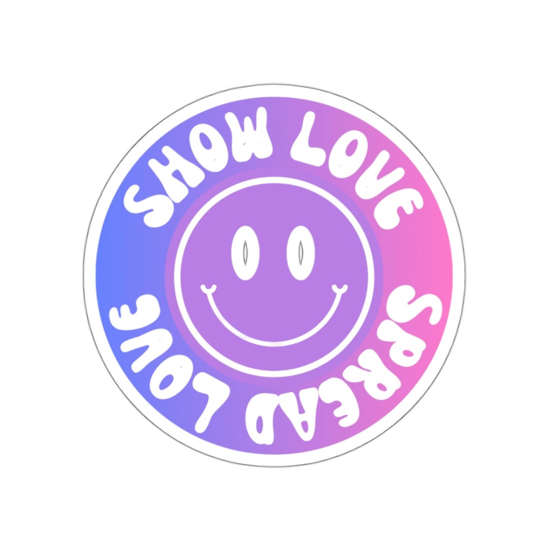 Griz Inspired Show Love Spread Love Smiley Face Sticker - Etsy