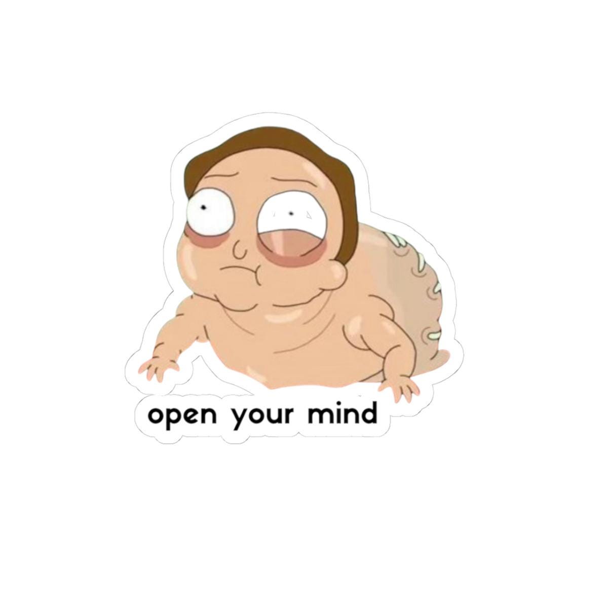 Rick and Morty Inspired - Open Your Mind - Morty Kuato Sticker - Etsy