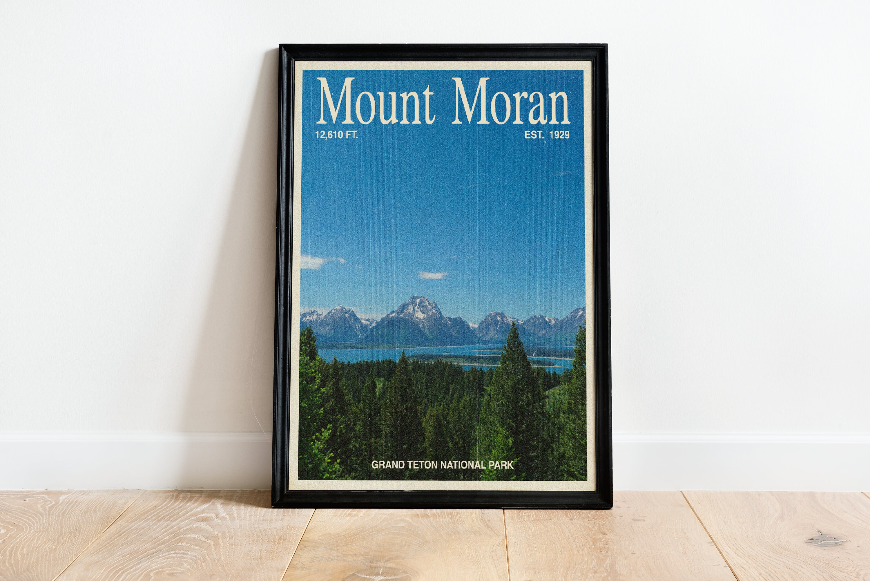 Grand Teton National Park Vintage Poster Mount Moran - Etsy
