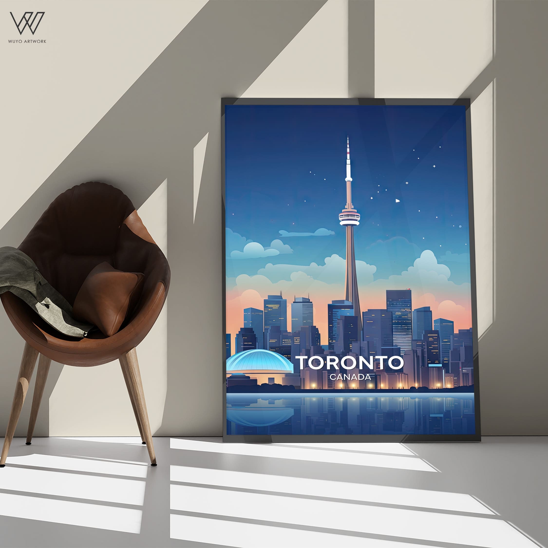 Toronto City Poster Toronto Skyline Print Framed Wall - Etsy