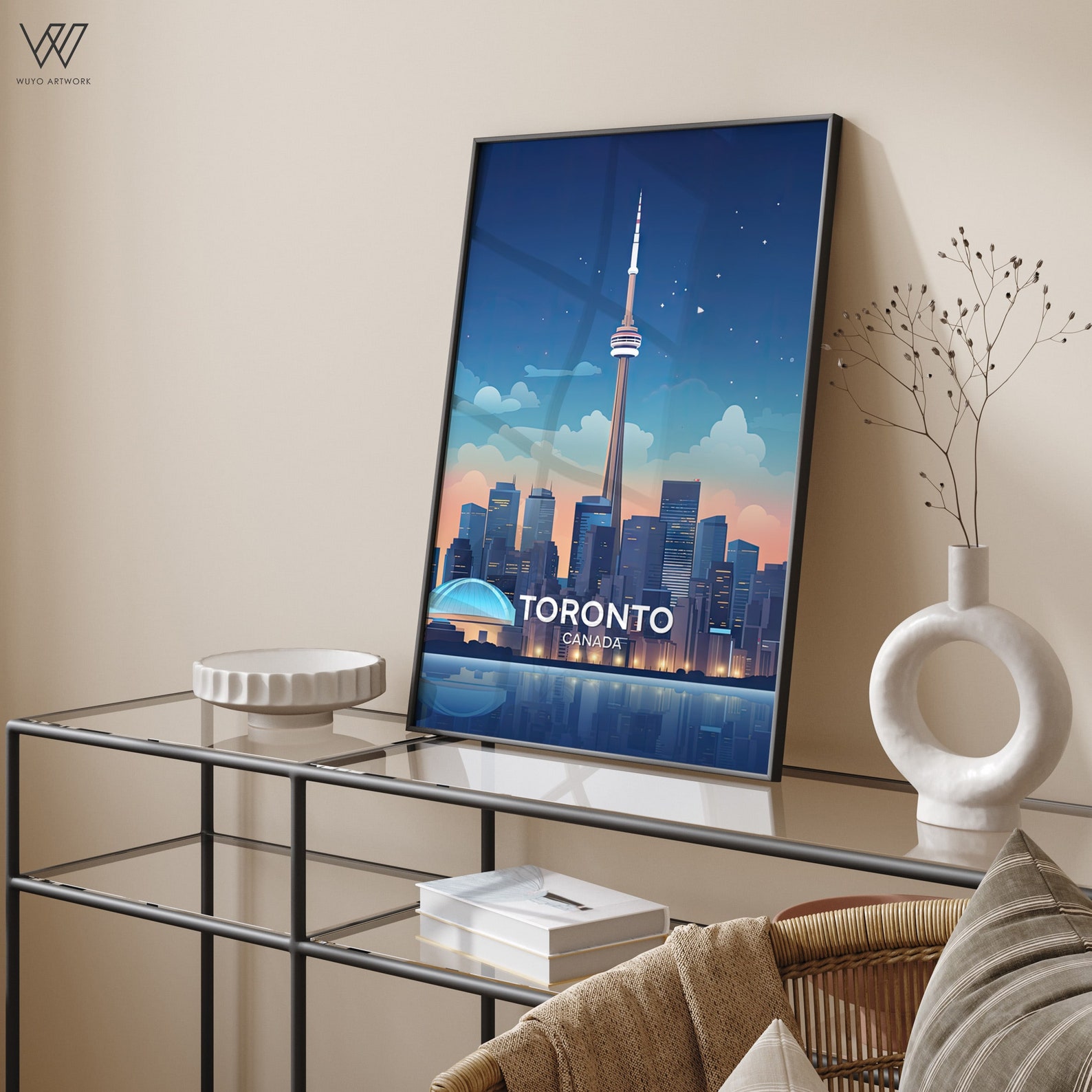 Toronto City Poster Toronto Skyline Print Framed Wall - Etsy