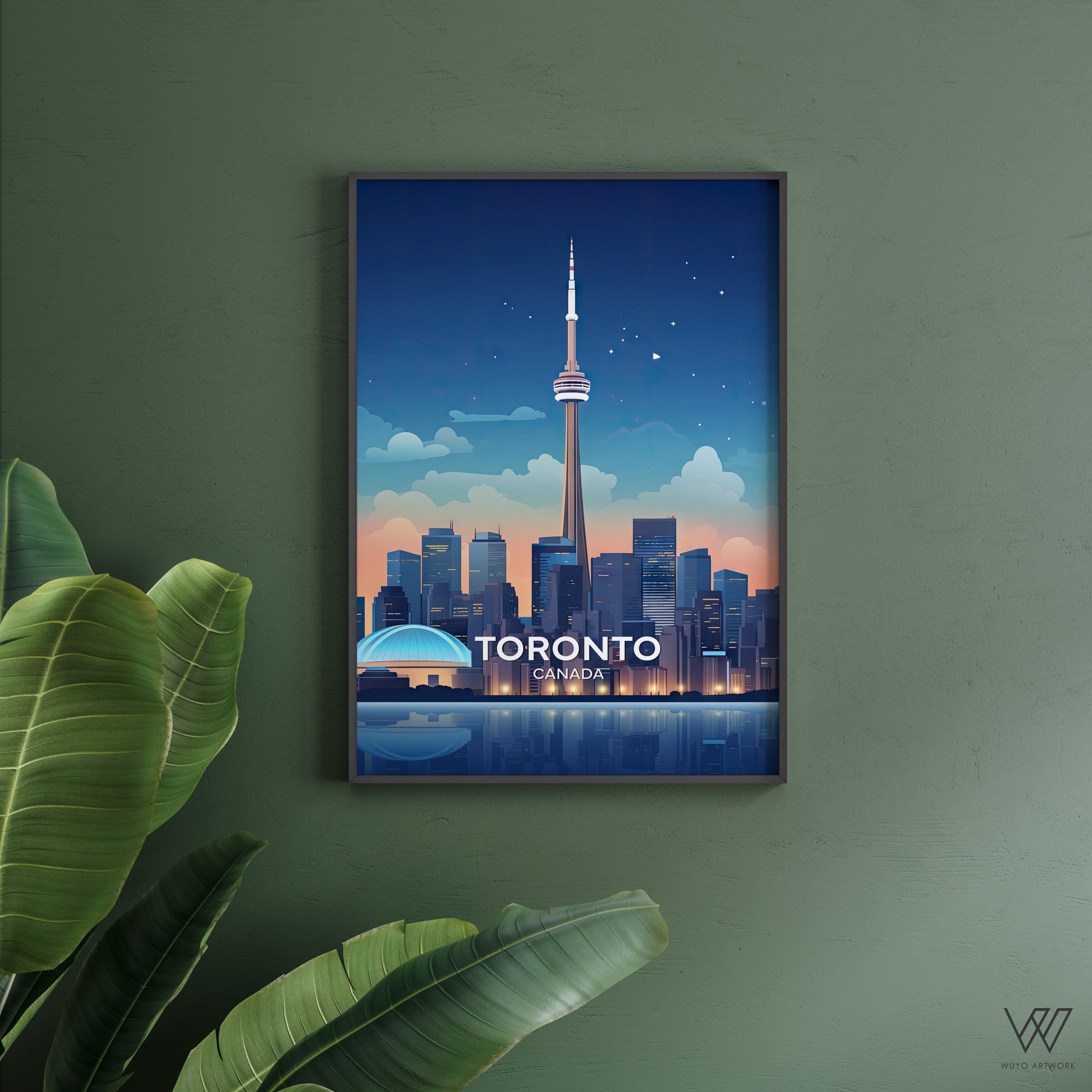 Toronto City Poster Toronto Skyline Print Framed Wall - Etsy
