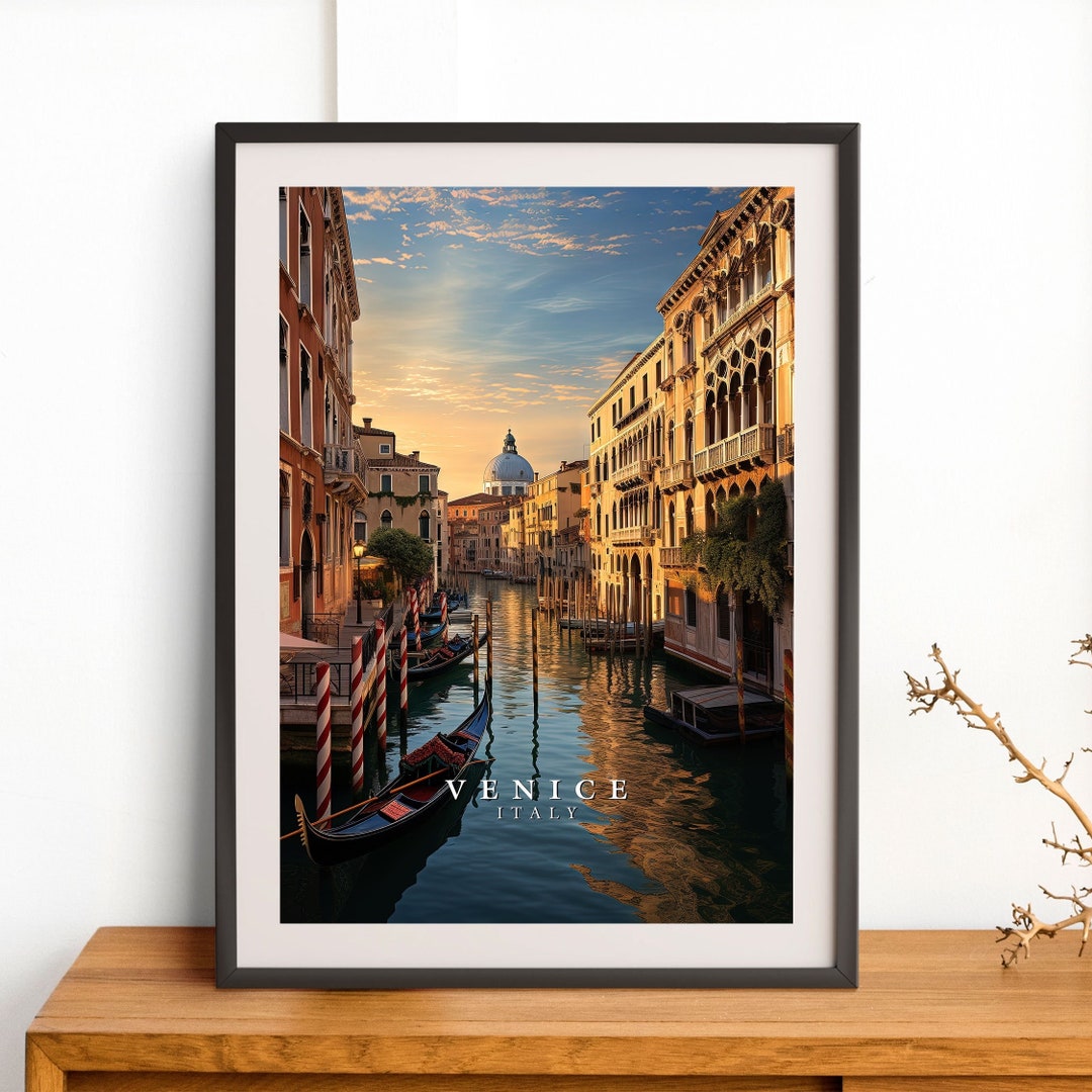 Venice Travel Poster of the Grand Canals in Italy Travel Prints Travel ...