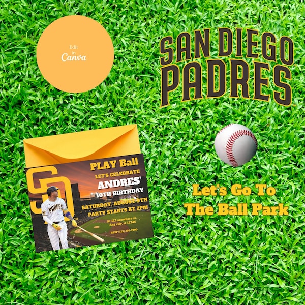 San Diego Padres Birthday Card - Etsy