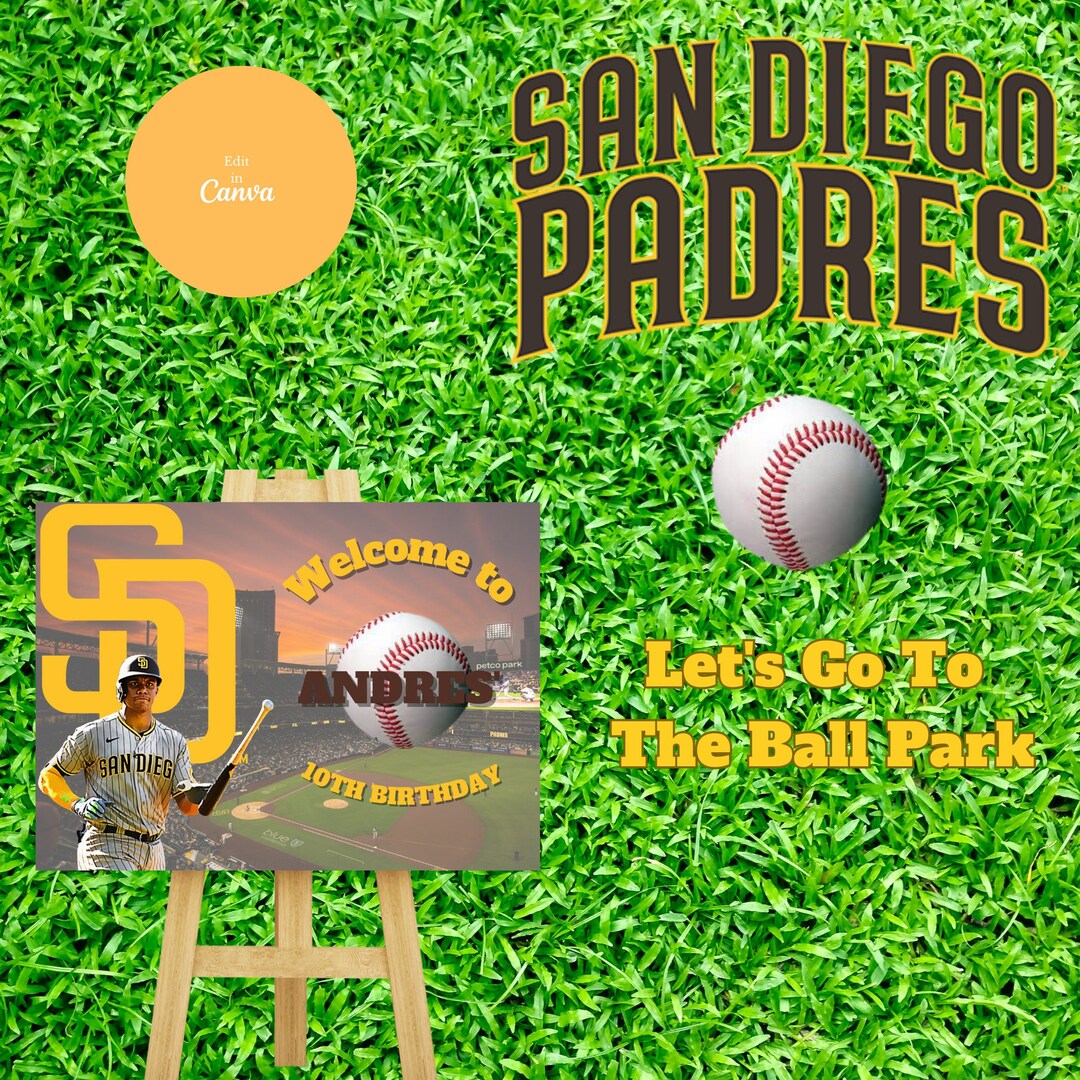 San Diego Padres Birthday Welcome Sign - Soto - Etsy