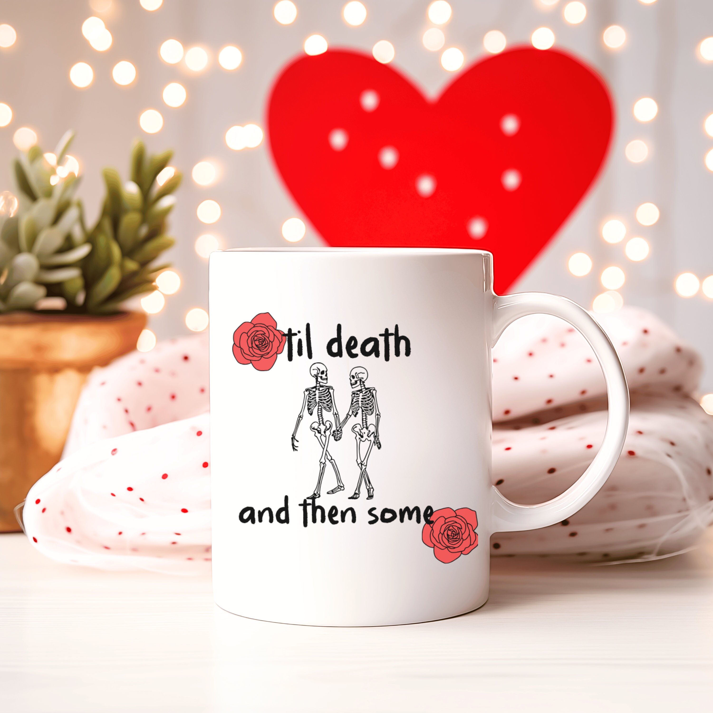 Til Death and Then Some Mug Skeleton Couple 11 Oz Gothic Skeleton Mug ...