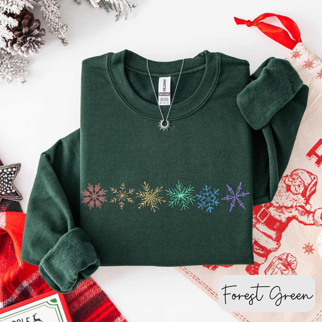 Rainbow Snowflake Sweatshirt Lgbtq Christmas Sweater Pride Winter ...