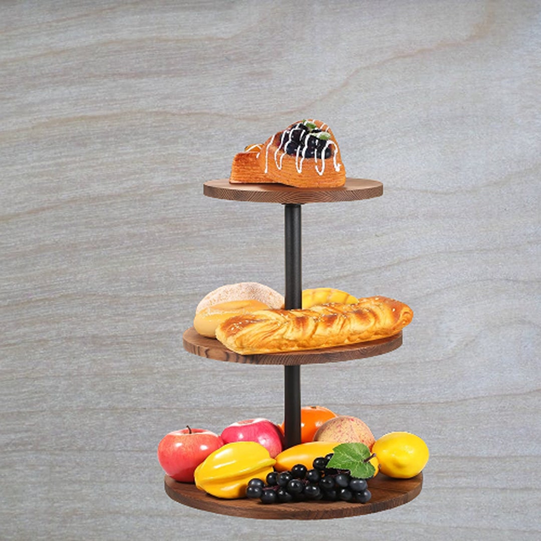 Cupcake Stand 3 Tier Wood Cake Stand Cupcake Tower Wooden - Etsy