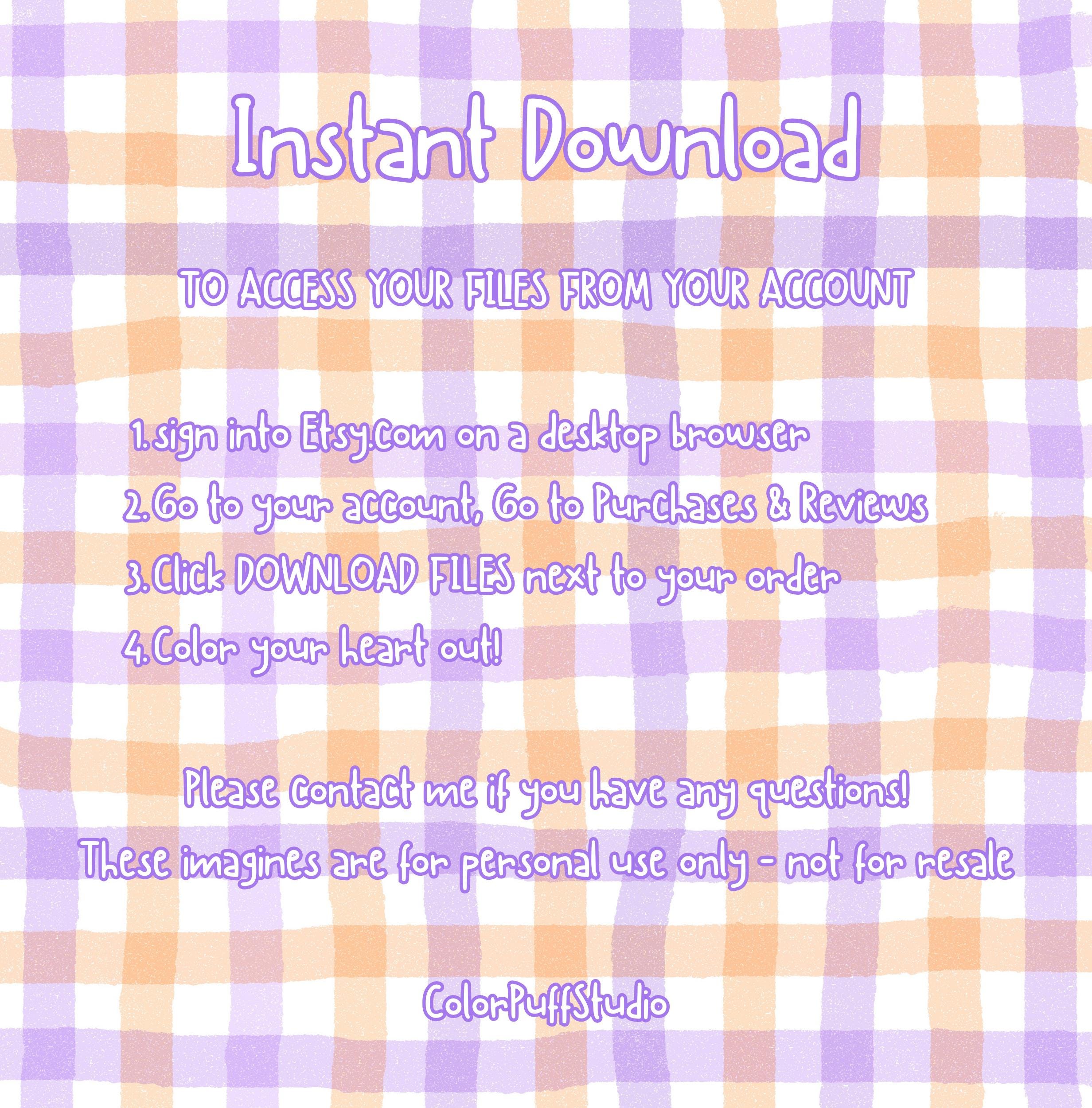 Cozy Cuties: Super Cute & Cozy Coloring Pages, 6 Adorable PDF and PNG ...