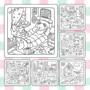 Snuggly Cuties: Super Cute & Cozy Coloring Pages, 6 Adorable PDF and ...