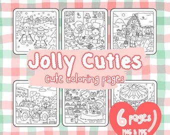 Snuggly Cuties: Super Cute & Cozy Coloring Pages, 6 Adorable PDF and ...