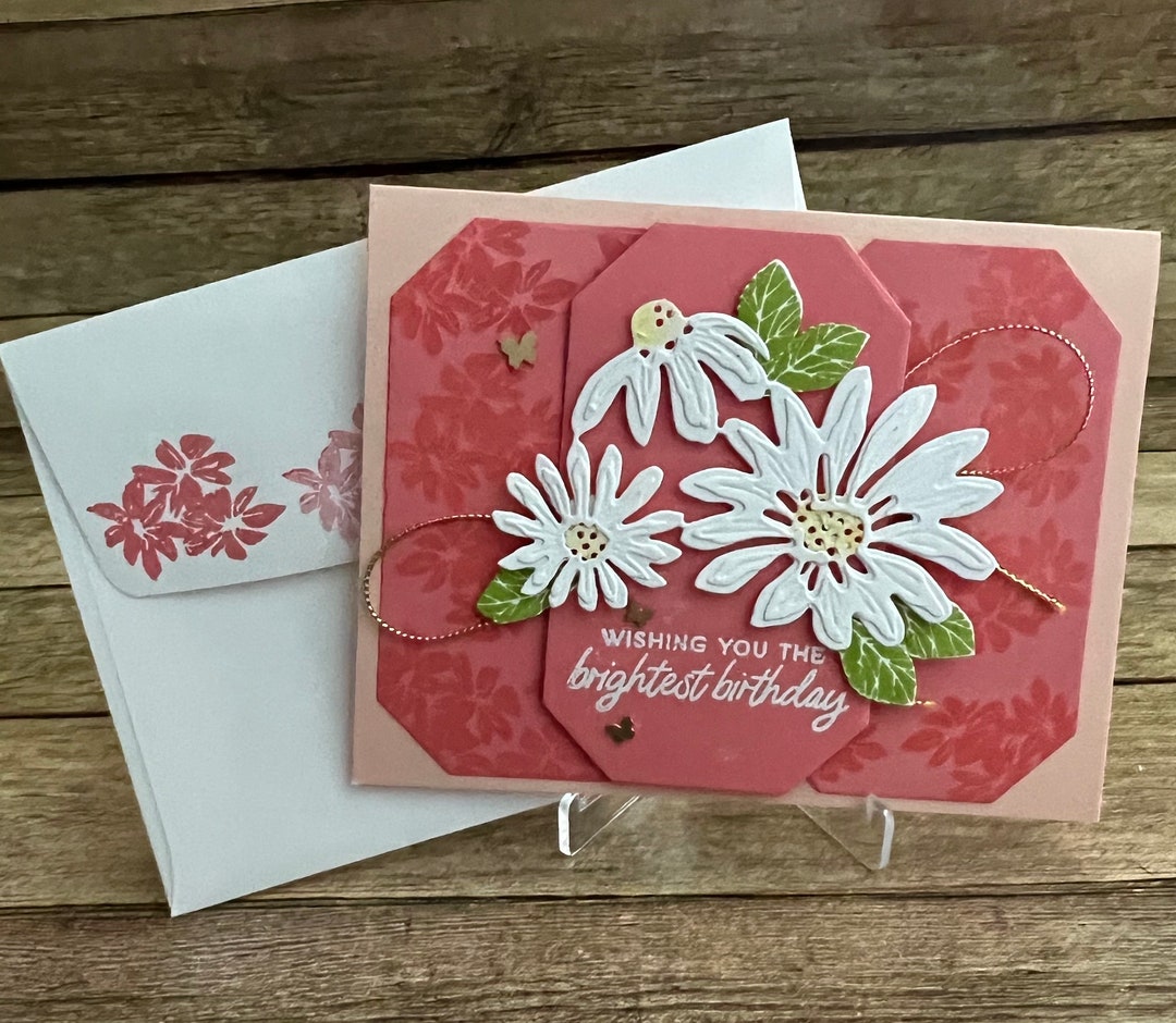 Handmade Daisy Birthday Card - Etsy