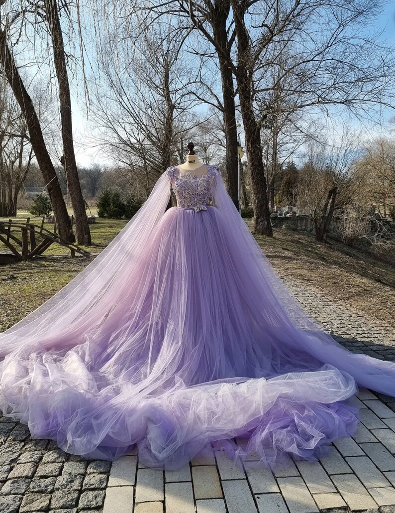 Stunning Personalized Purple Wedding Dress Custom Couture - Etsy