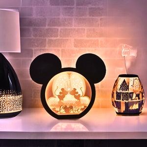 Pack 2 Mickey Shadow Box SVG for Cricut Projects DIY, Mickey Lantern ...