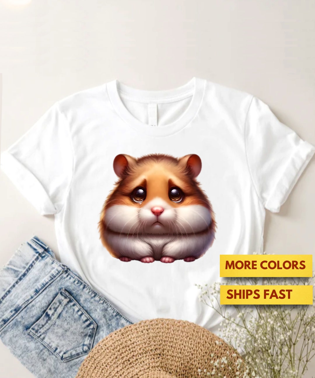 Tearful Hamster Shirt, Hamster Mom, Cute Sad Hamster Lover Gift ...